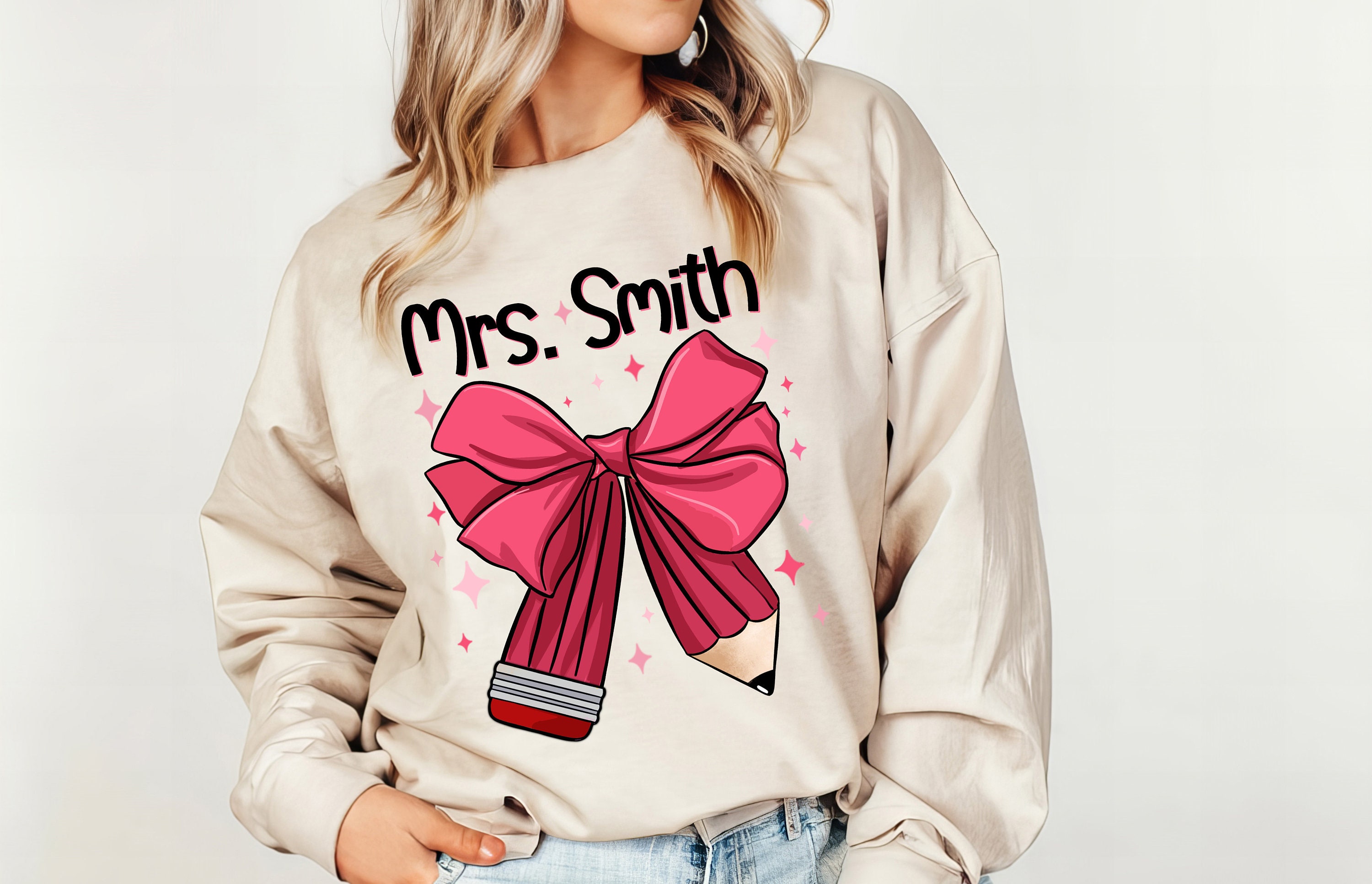 Personalized Coquette Teacher Png Sublimation Design Download, Back to ...
