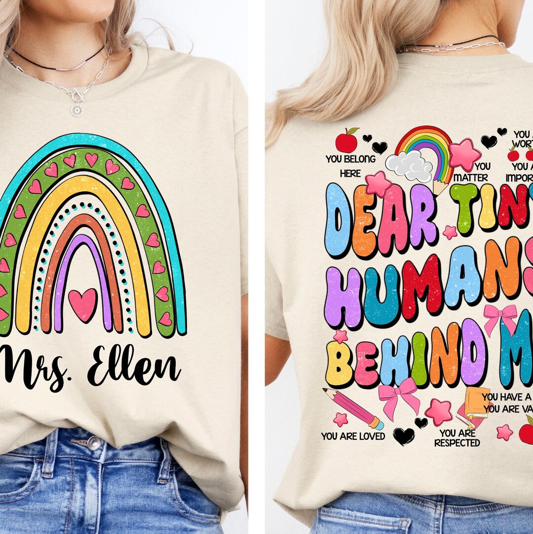 Personalized Dear Tiny Humans Behind Me Png Sublimation Design Download ...