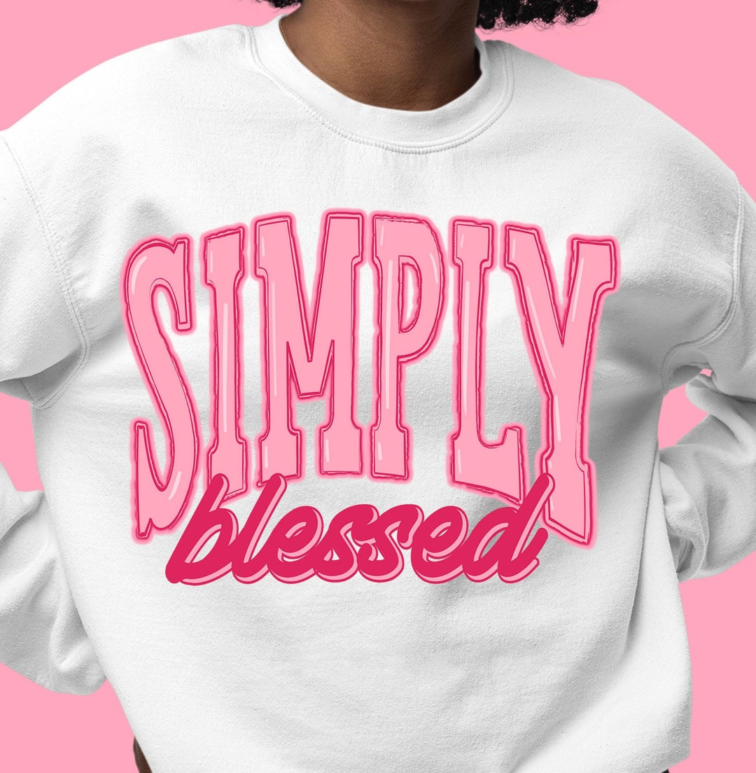 Simply Blessed Png Sublimation Design Download, Blessed Png, Religious ...