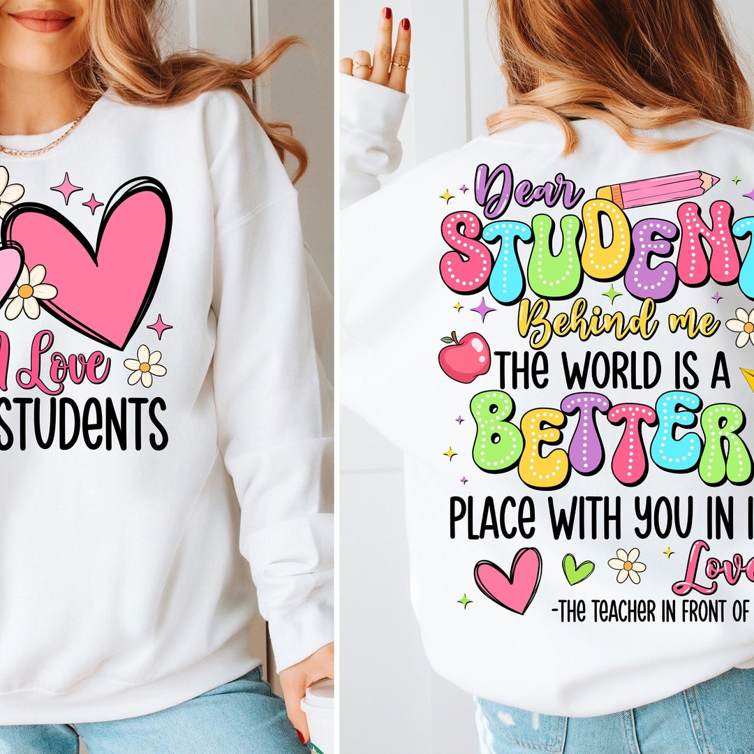 I Love My Students Png Sublimation Design Download, Teacher's Day Png ...