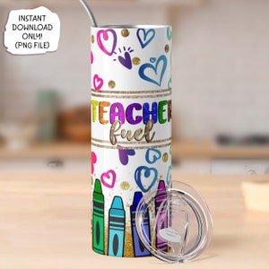 Teacher 20 Oz Skinny Tumbler Png, Teacher's Day Tumbler Wrap Png ...