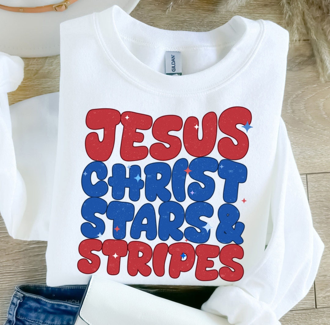 Jesus Christ Stars Stripes Png Sublimate Designs Download, 4th of July ...