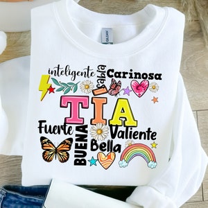Tia Png Sublimation Design Download, Spanish Aunt Png, Tia Design Png ...