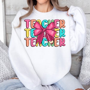 Coquette Teacher Png Sublimation Design Download, Back to School Png ...