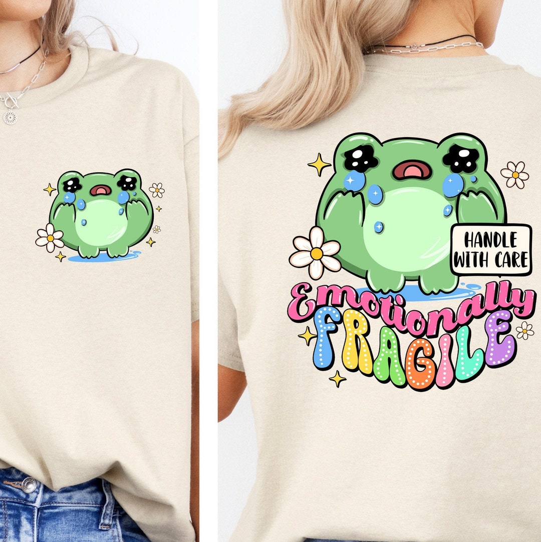 Emotionally Fragile Handle With Care Frog Png, Funny Frog Png, Mental ...