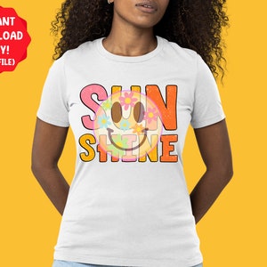 Smiley Face Sun Shine Png Sublimation Design Download, Hello Summer Png ...