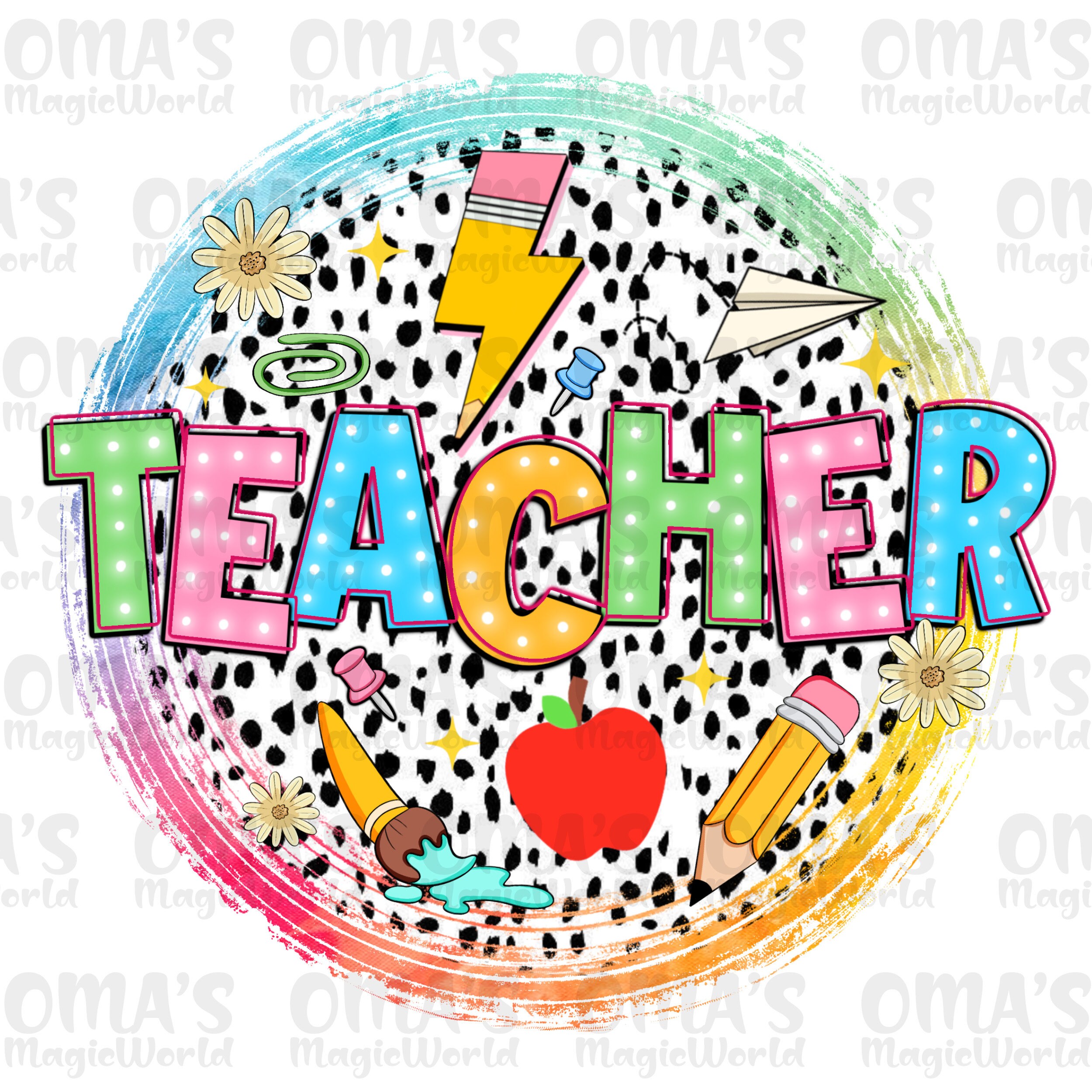Teacher Dalmatian Png Sublimation Design Download, Back to School Png ...