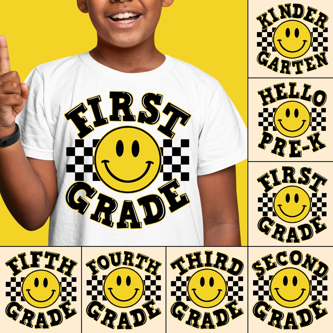 Smile Face Back to School Bundle Png, Back to School Png, School Png ...
