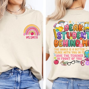 Dear Student Behind Me Png Sublimation Design Download, Teacher Png ...
