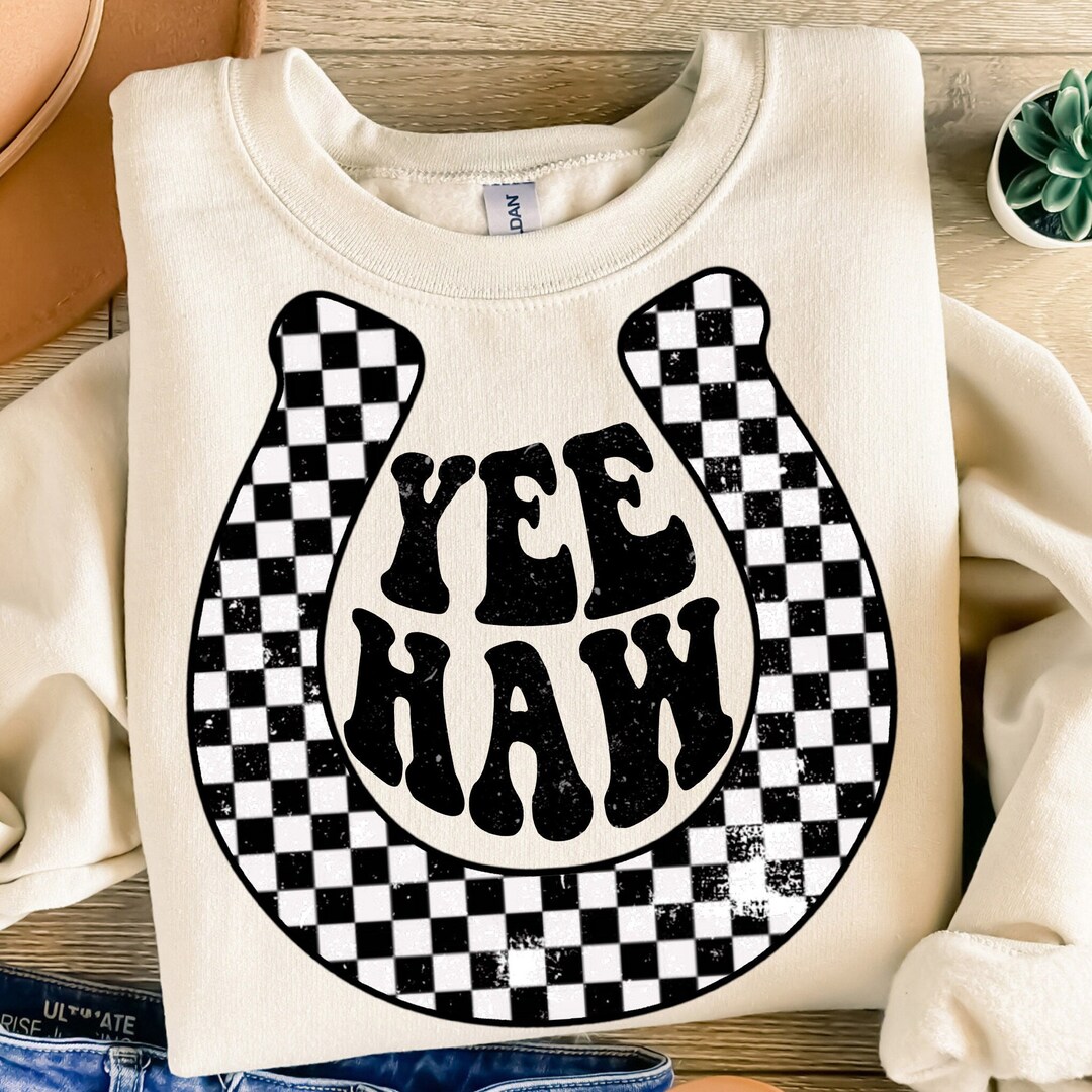 Yeehaw Horseshoe Png Sublimation Design Download, Cowboy Png, Western ...