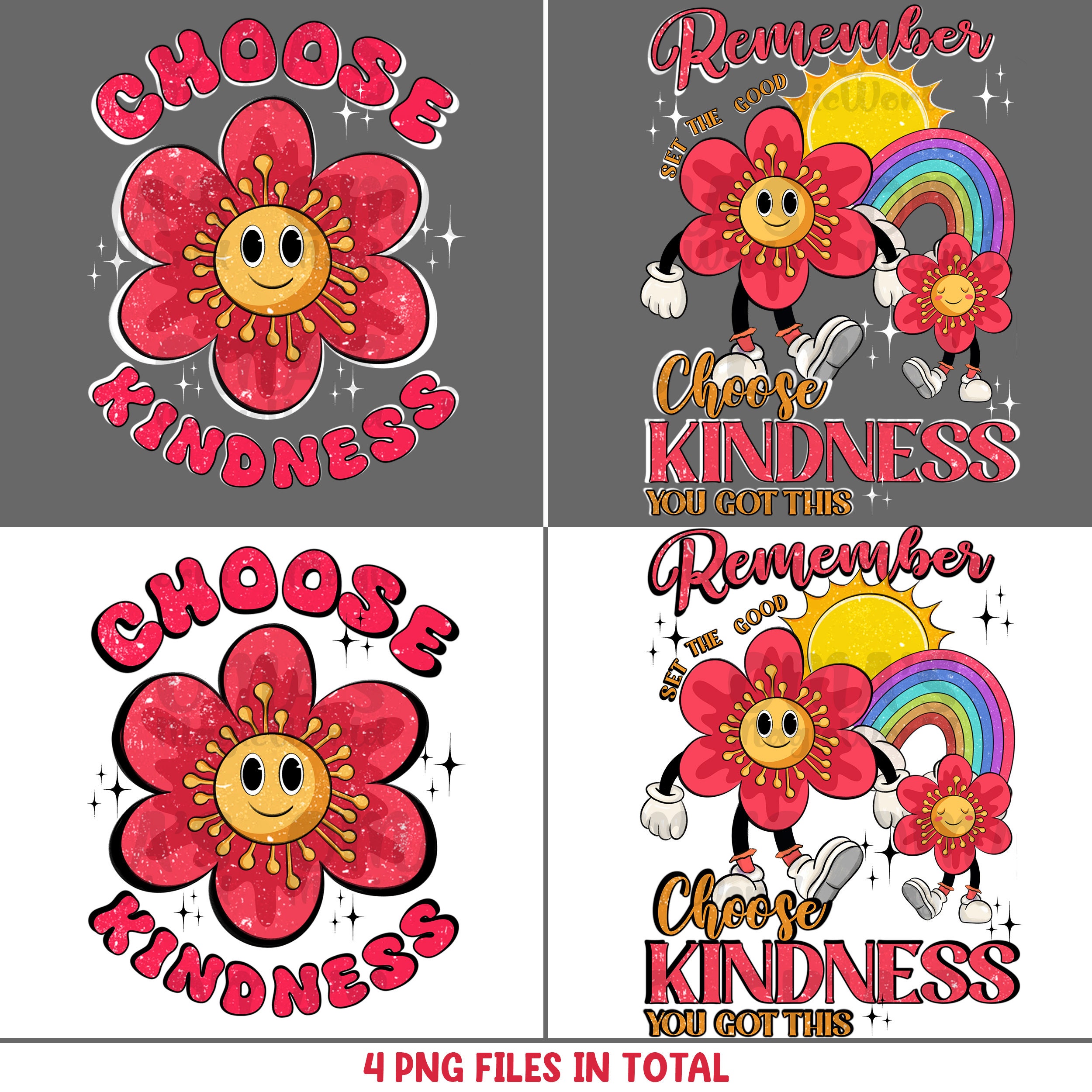 Choose Kindness Png Sublimation Design Download, Groovy Png, Kindness ...
