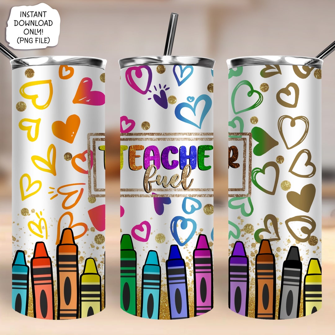 Teacher 20 Oz Skinny Tumbler Png, Teacher's Day Tumbler Wrap Png ...