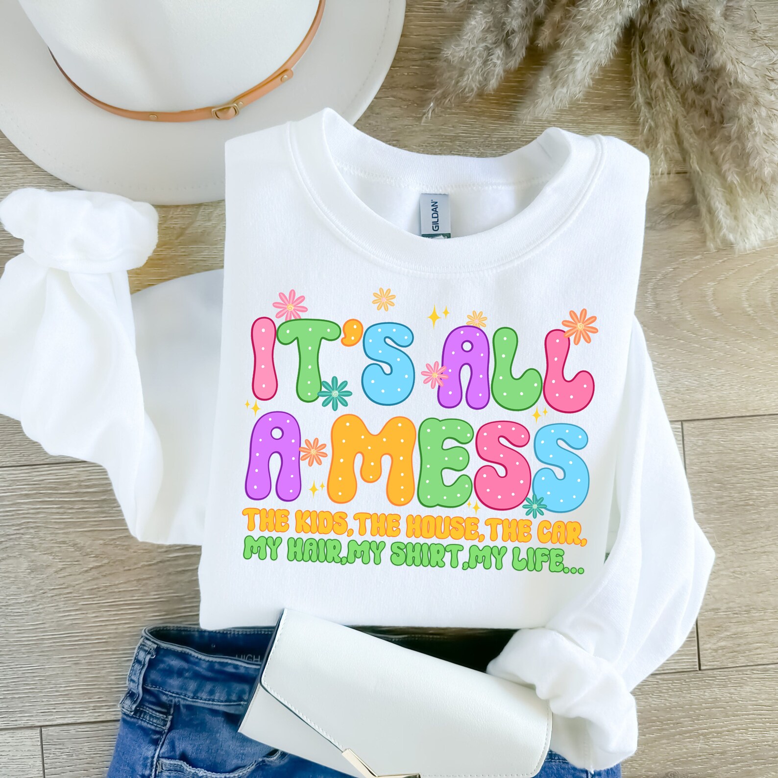 It's All a Mess Png Sublimation Design Download, Funny Anxiety Png ...