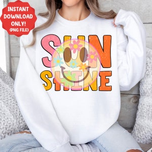 Smiley Face Sun Shine Png Sublimation Design Download, Hello Summer Png ...
