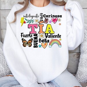 Tia Png Sublimation Design Download, Spanish Aunt Png, Tia Design Png ...