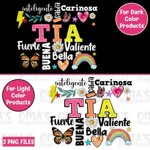 Tia Png Sublimation Design Download, Spanish Aunt Png, Tia Design Png ...