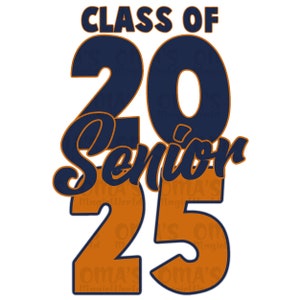 Class of 2025 Senior Png Sublimation Design Download, Back to School ...