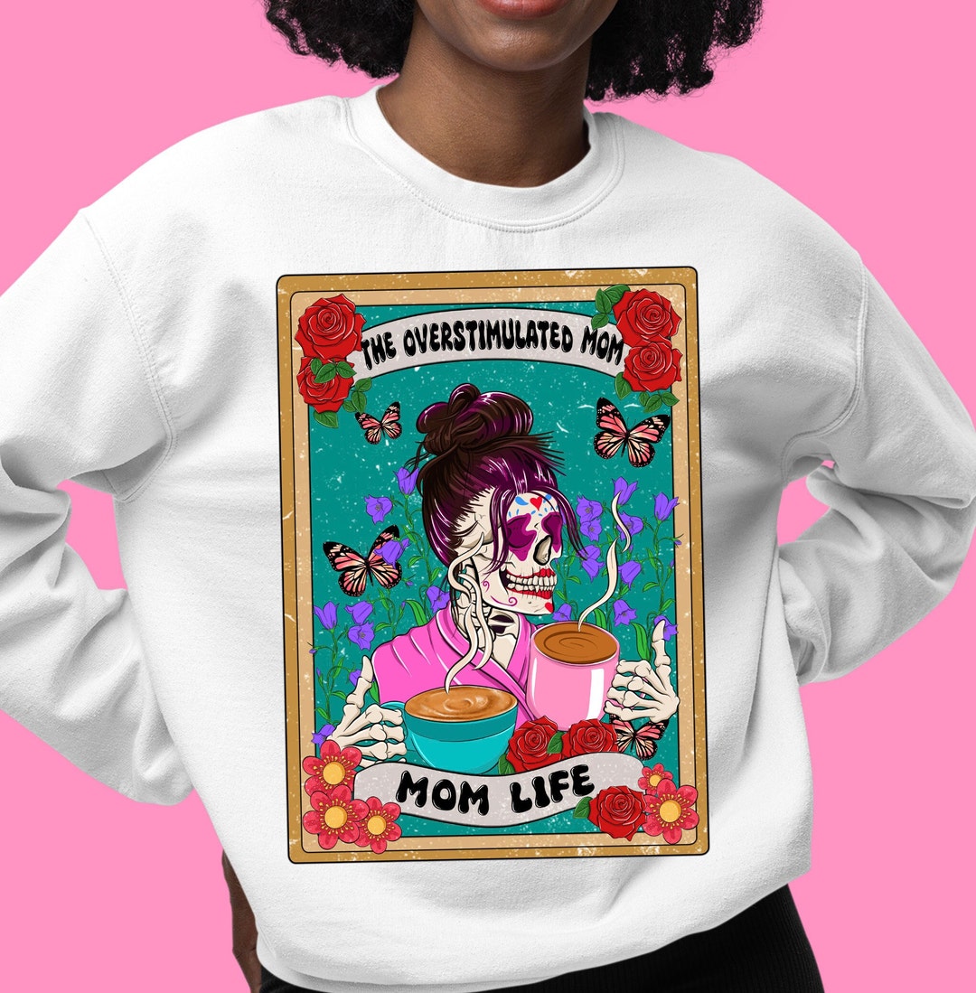 The Overstimulated Mom Life Tarot Card Png Sublimation Design Download ...