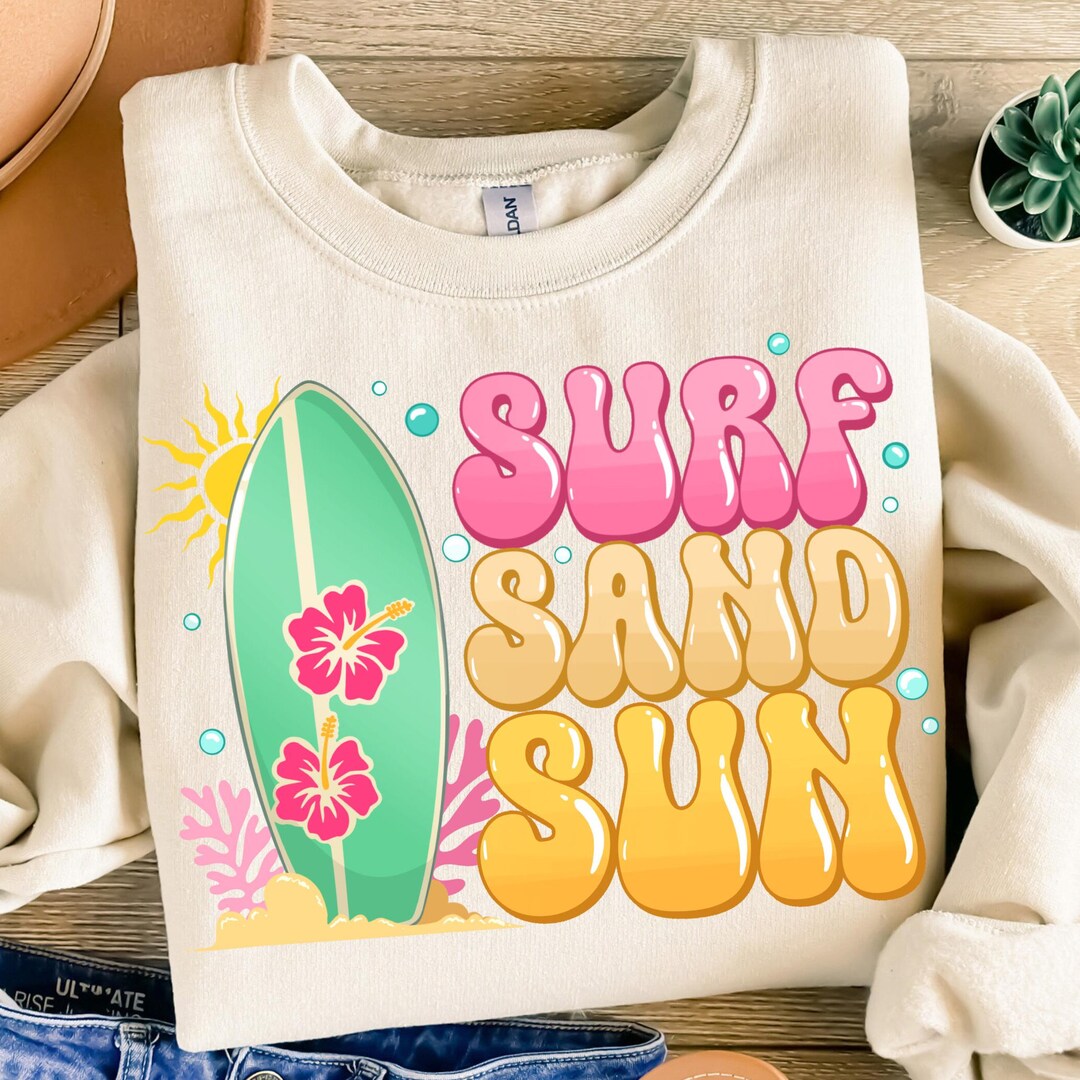 Surf Sand Sun Summer Png Sublimation Design Download, Hello Summer Png ...