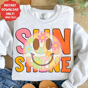 Smiley Face Sun Shine Png Sublimation Design Download, Hello Summer Png ...