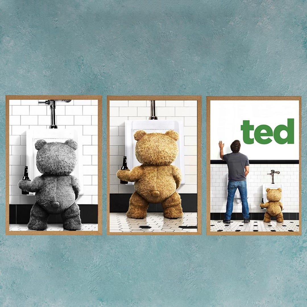 Ted Movie Poster Bathroom Decor Wall Art Decor Rome Decor Film Poster ...