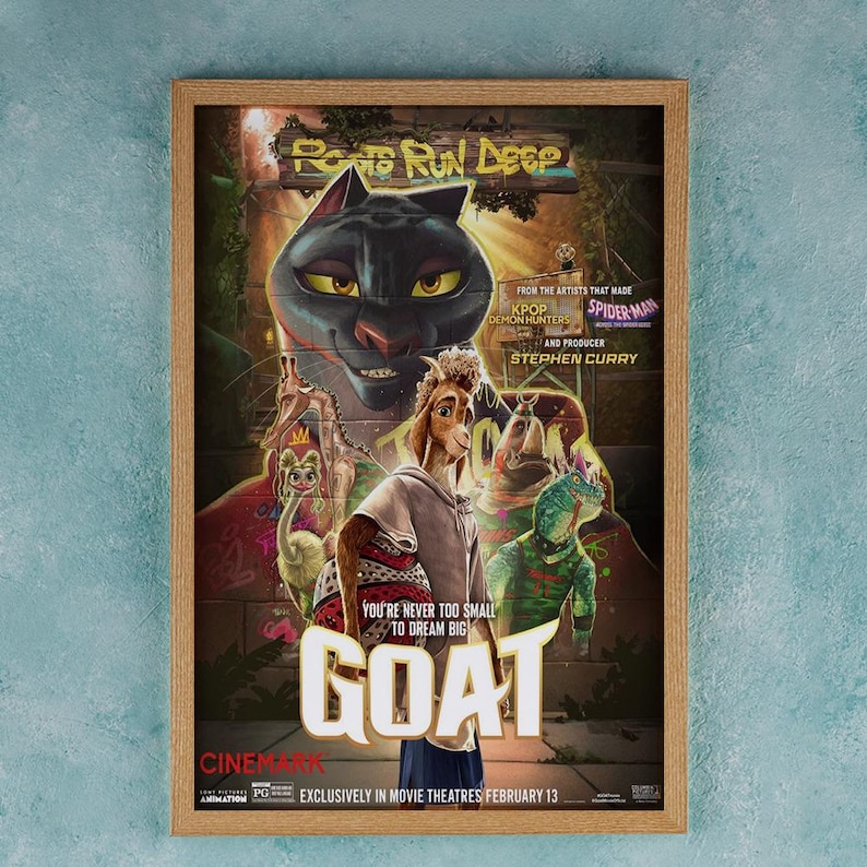 GOAT (2026) Movie Poster Wall Art Decor Rome Decor Film Poster ...