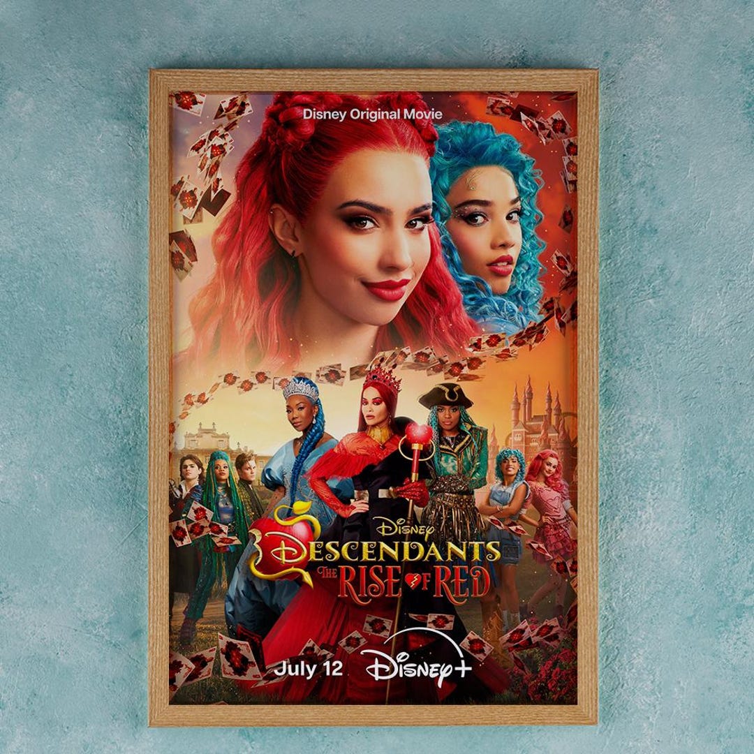 Descendants the Rise of Red 2024 Movie Poster Wall Art Decor Room Decor ...