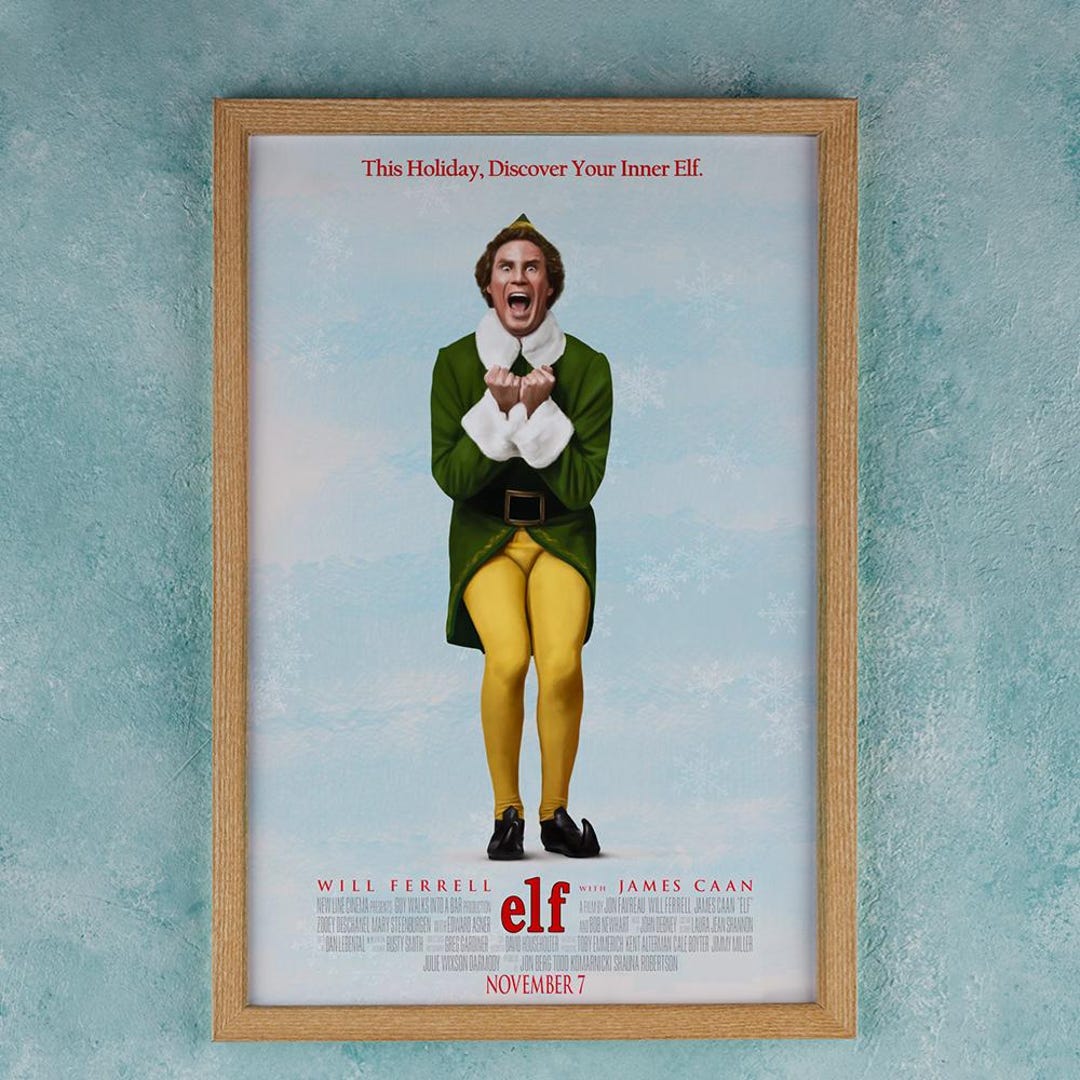 Elf 2003 Movie Poster Wall Art Decor Rome Decor Film Poster ...