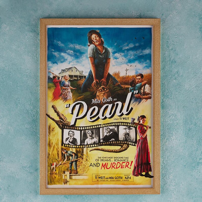 Pearl 2022 Movie Poster Wall Art Decor Rome Decor Film Poster ...