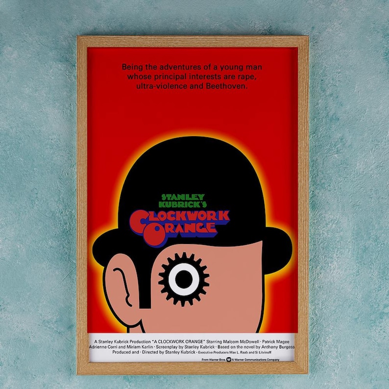 A Clockwork Orange Movie Poster Wall Art Decor Room Decor Film Poster ...
