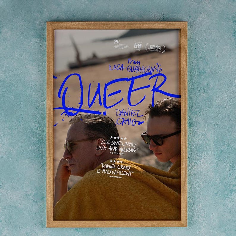 Queer Daniel Craig Luca Guadagnino Movie Poster Wall Art Decor Room ...