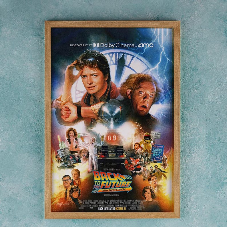 Back to the Future 40th Anniversary Movie Poster Wall Art Decor Rome ...