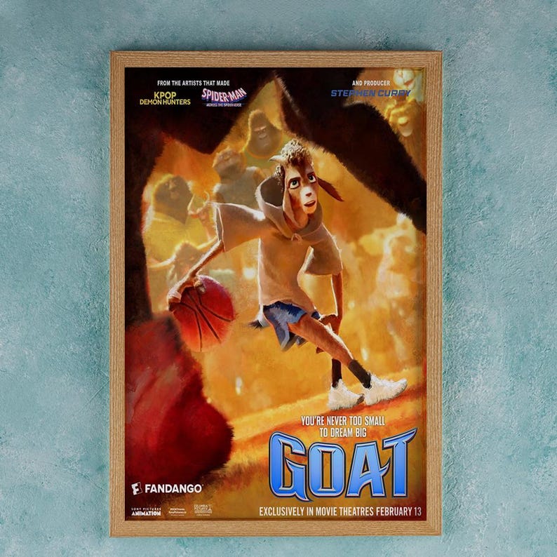 GOAT (2026) Movie Poster Wall Art Decor Rome Decor Film Poster ...