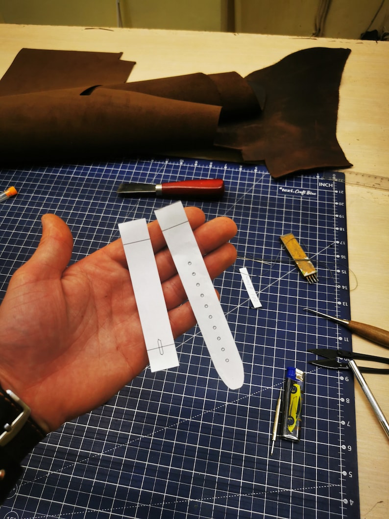 5 in 1 Bundle Leather PDF SVG Watch Strap Patterns Templates Download ...