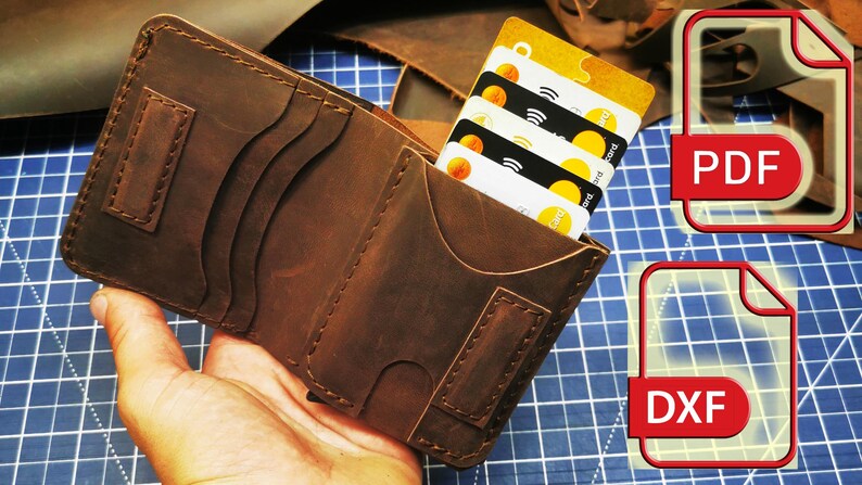 PDF Pattern for Modern Men Bifold Wallet With Pop up Rfid Card Holder ...