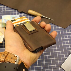 PDF Pattern for Minimalist Card Holder Wallet With Money Clip Cash ...