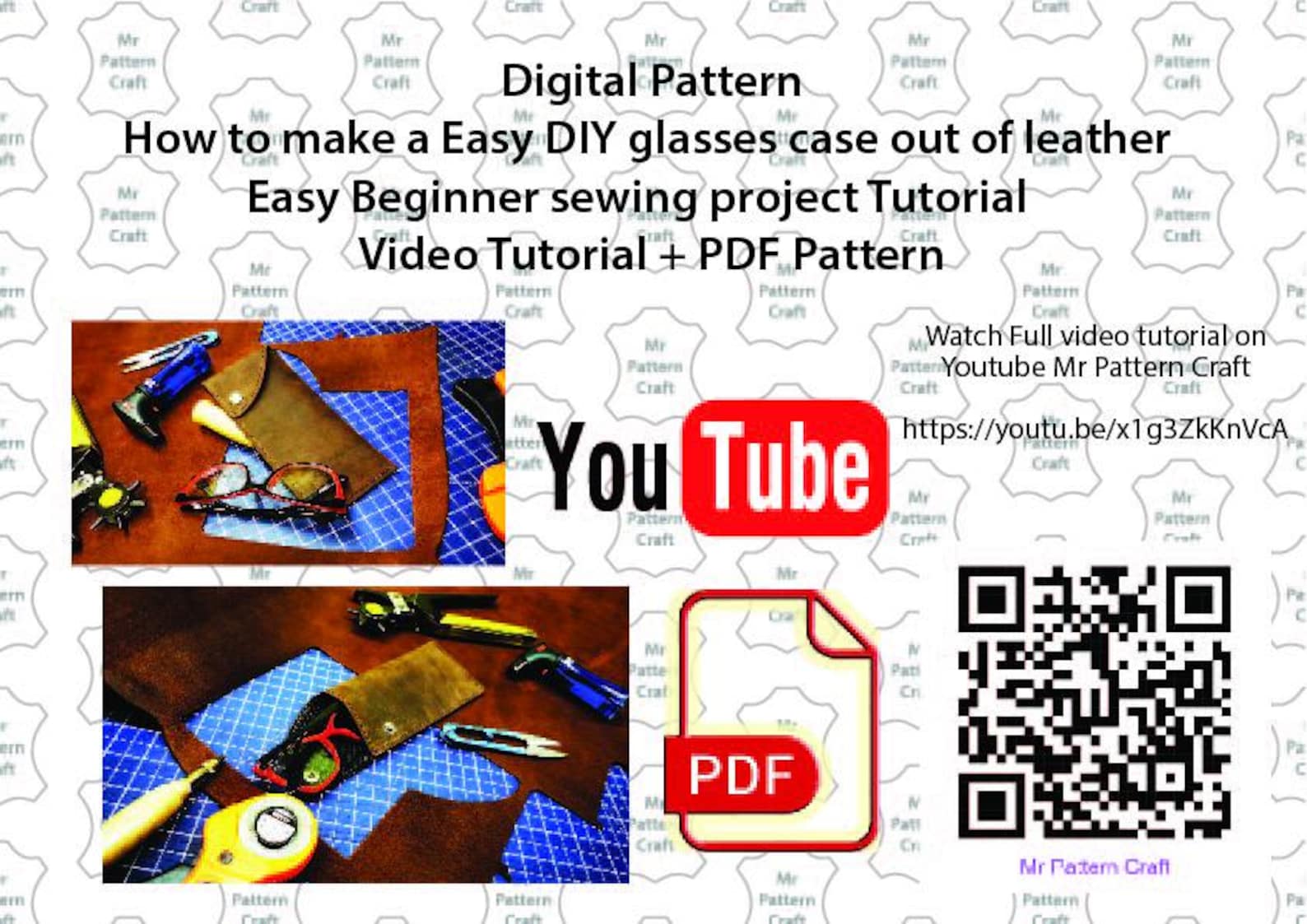 PDF Pattern Glasses Case - Easy DIY Leather Glasses Sunglasses Case ...