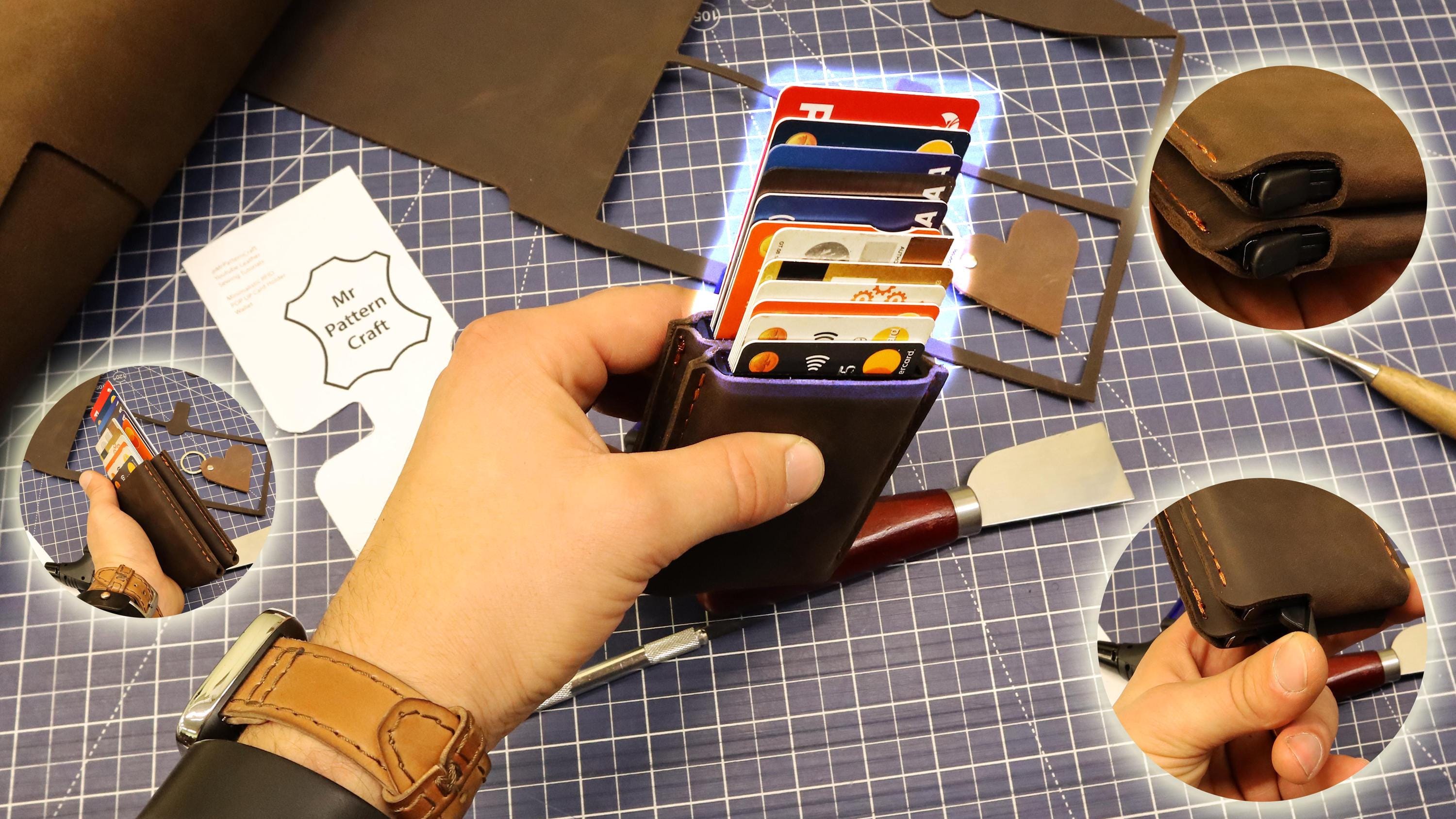PDF Pattern for Minimalist Card Holder Wallet With Money Clip Cash ...