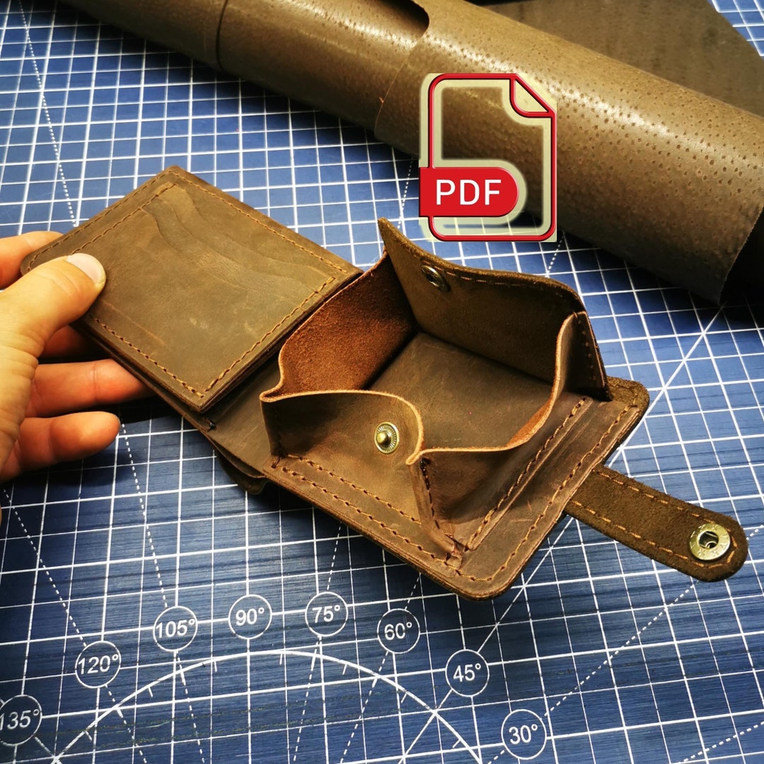 PDF Box Coin Pouch Triple Bifold Wallet With Frog Style Coin Pouch, 10x ...