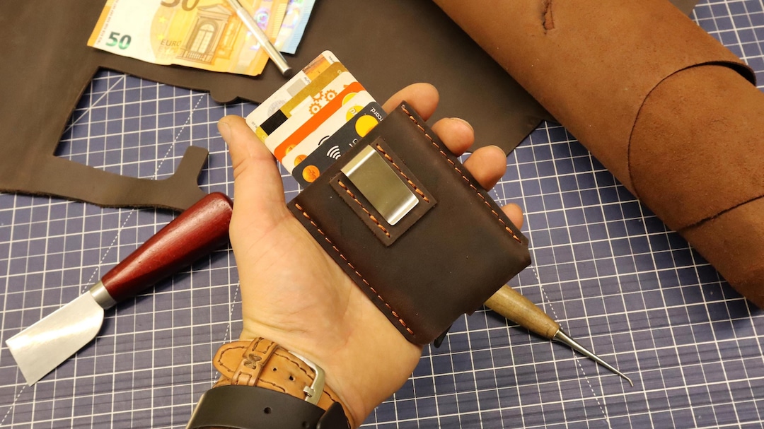 PDF Pattern for Minimalist Card Holder Wallet With Money Clip Cash ...