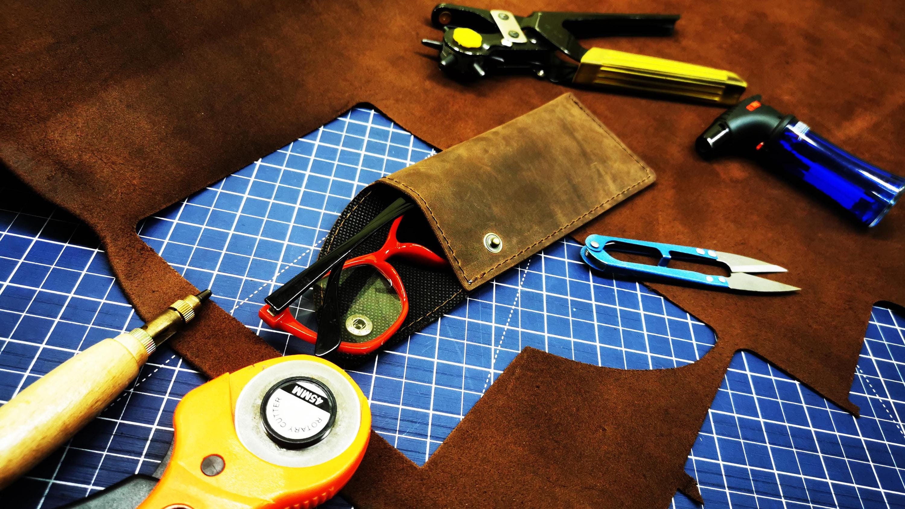 PDF Pattern Glasses Case - Easy DIY Leather Glasses Sunglasses Case ...