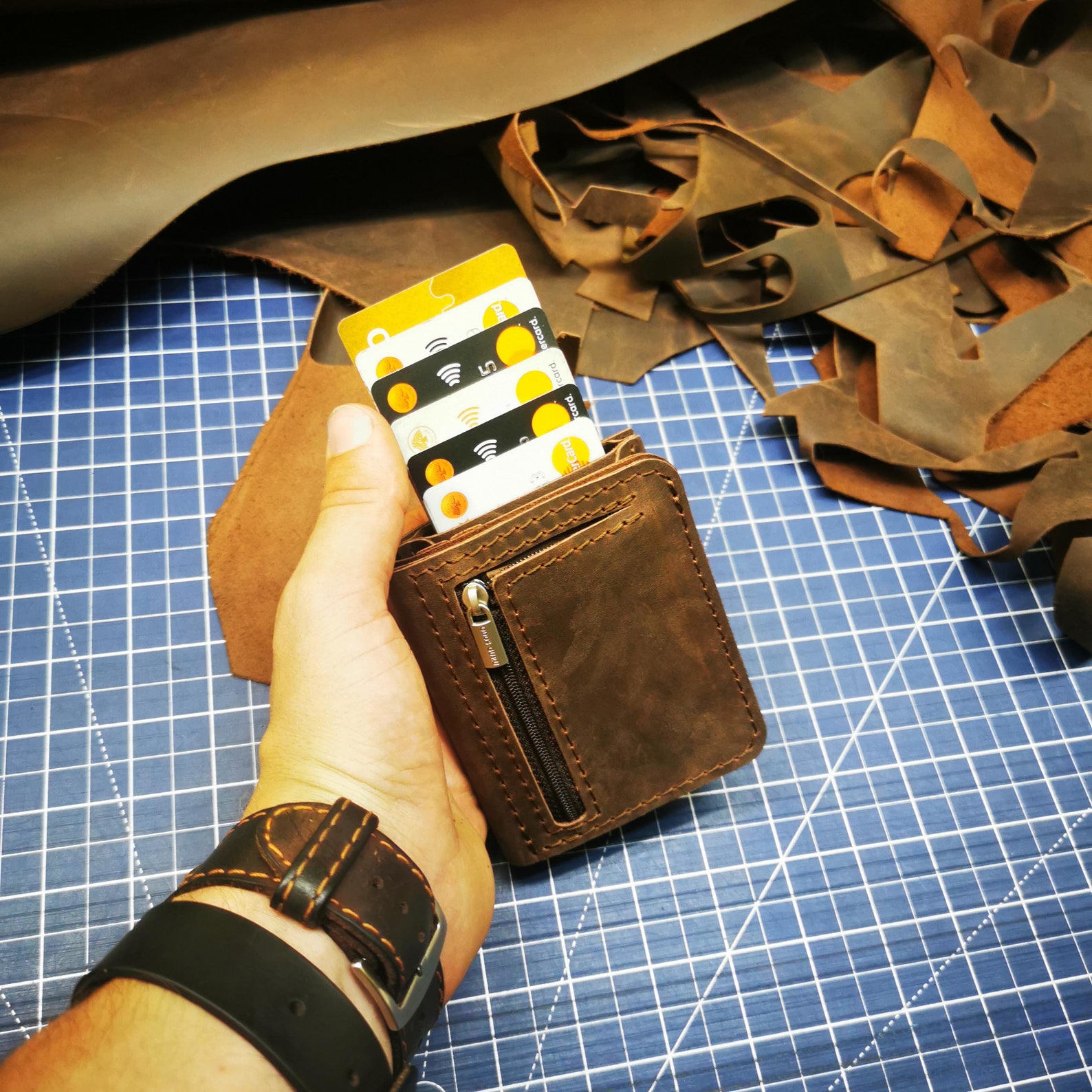 PDF Pattern for Modern Men Bifold Wallet With Pop up Rfid Card Holder ...