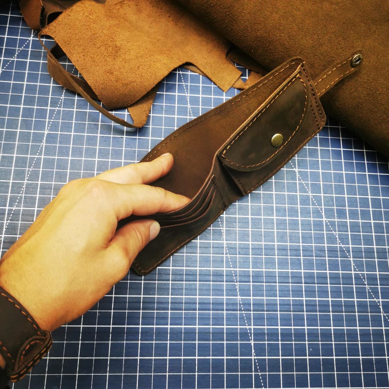 PDF Pattern 6 Variations - Best Men Bifold Wallet With Coin Pouch - How ...