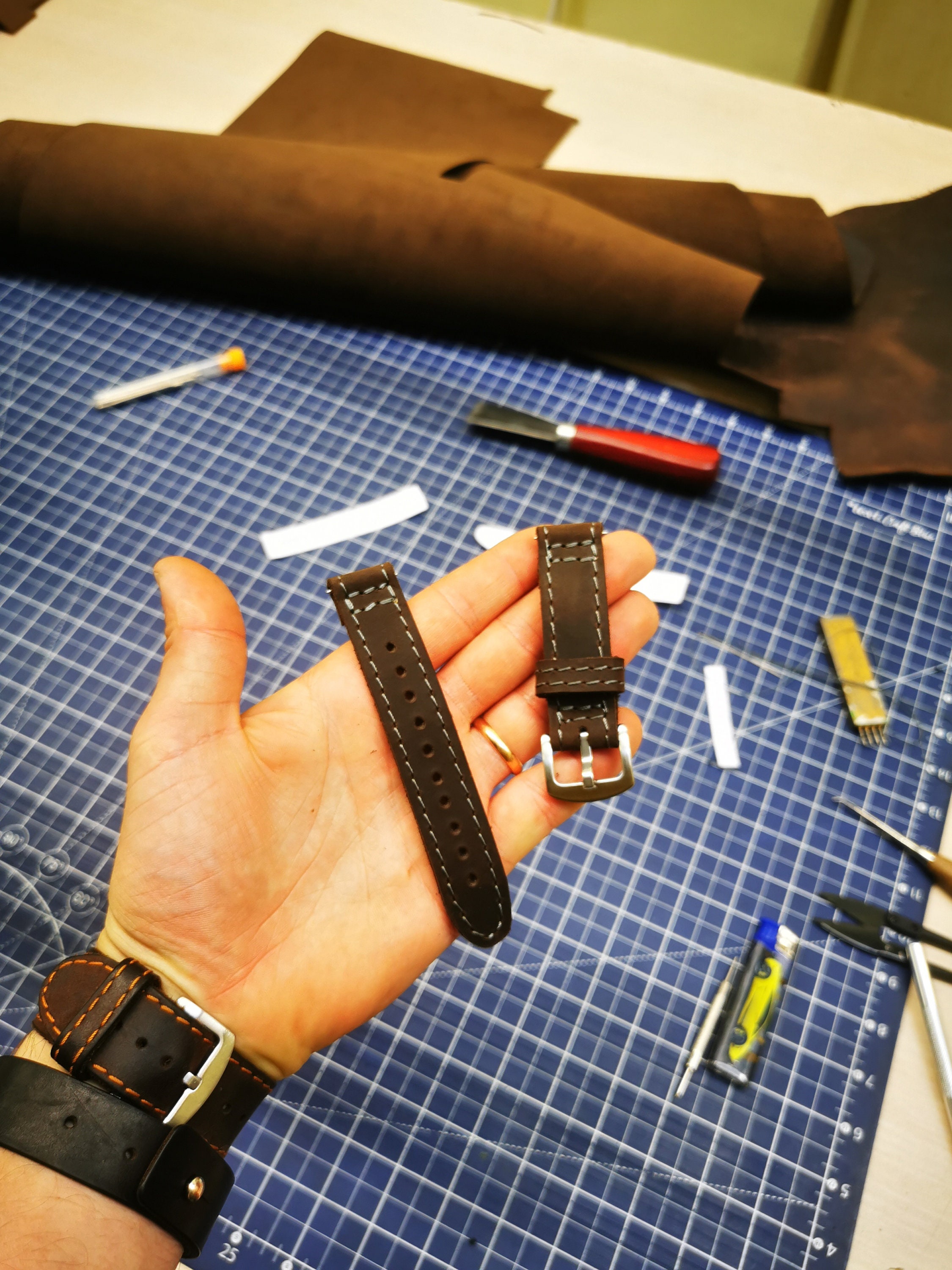 5 in 1 Bundle Leather PDF SVG Watch Strap Patterns Templates Download ...