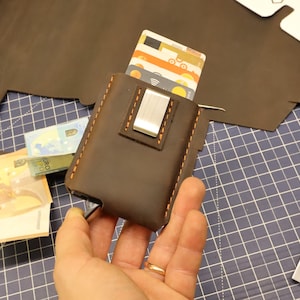 PDF Pattern for Minimalist Card Holder Wallet With Money Clip Cash ...