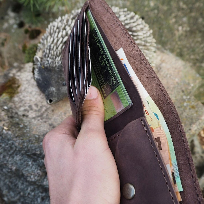 PDF Pattern for Making Leather Men Bifold Wallet With Coin Pouch 4 Card ...