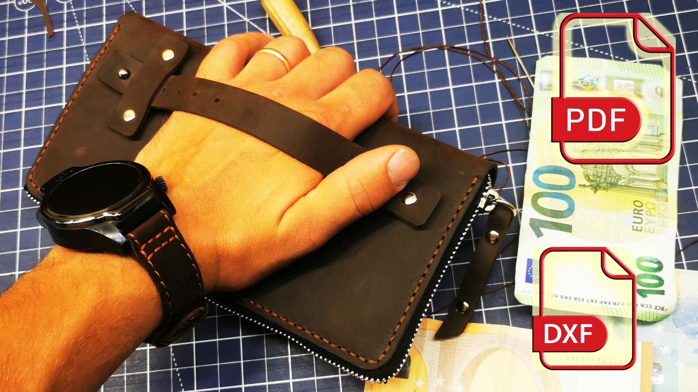 PDF Pattern for Zipper Around Leather Long Wallet Purse With Wristlet ...