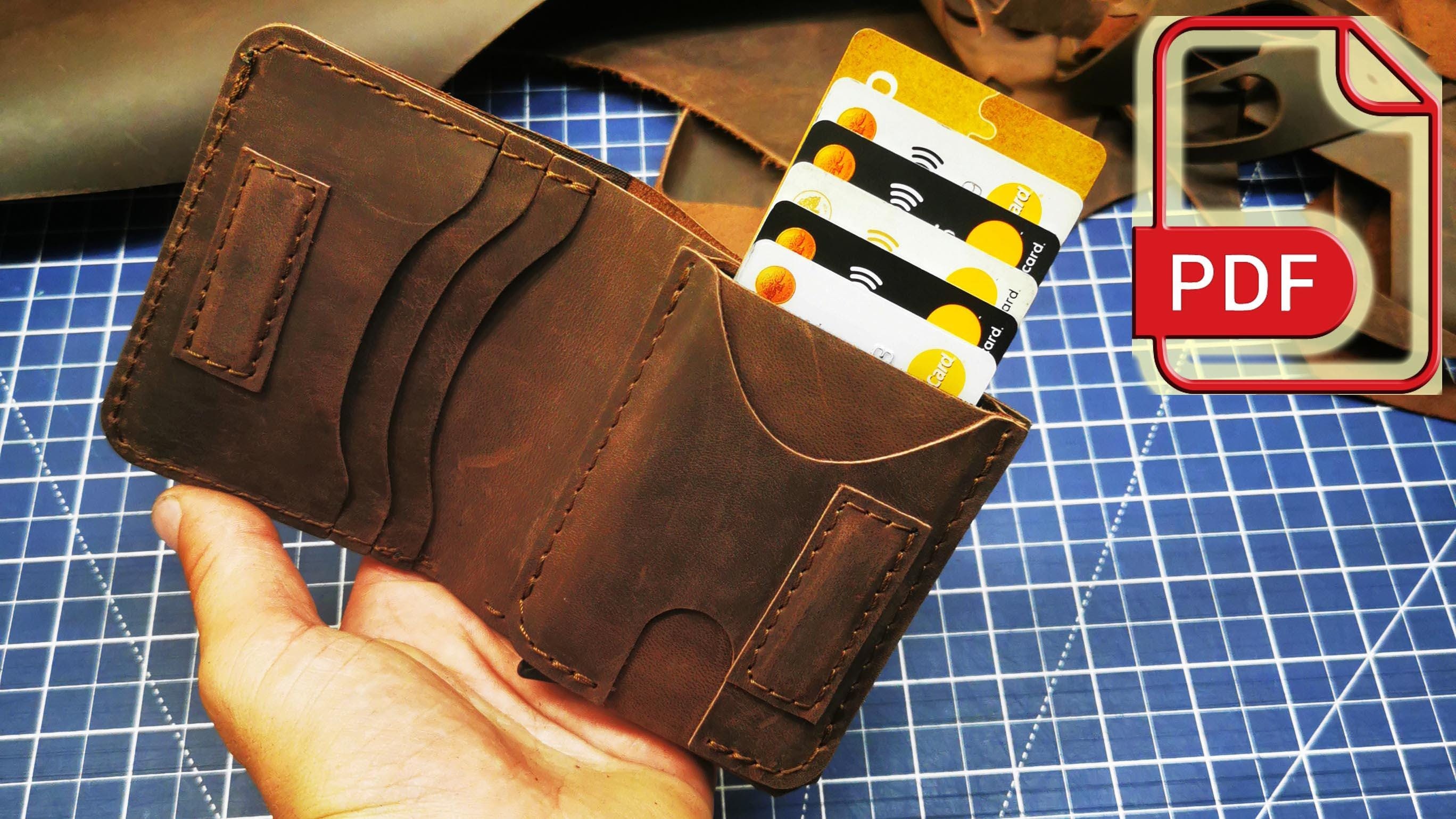 PDF Pattern for Modern Men Bifold Wallet With Pop up Rfid Card Holder ...