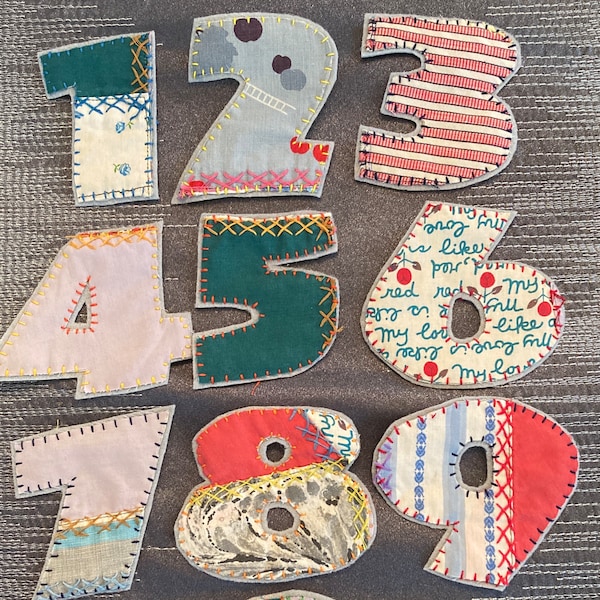 Fabric Numbers - Etsy