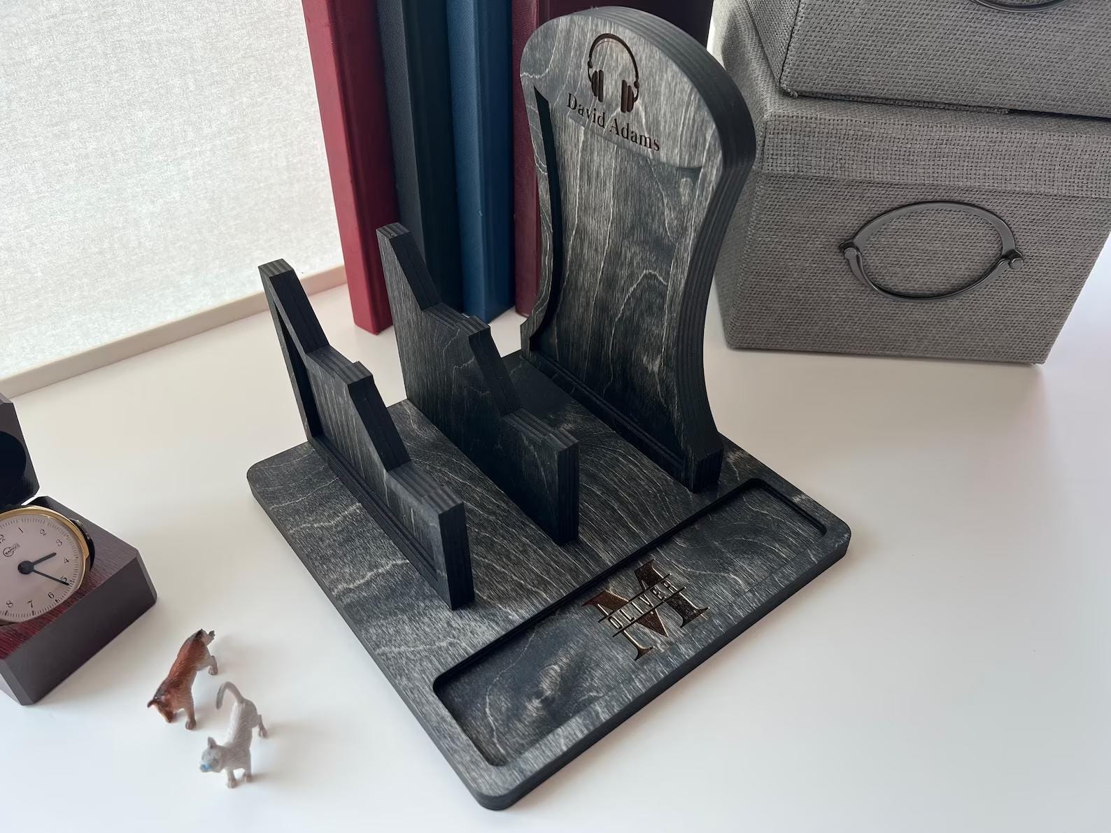 Custom Wooden PS5 & Xbox Controller and Headset Stand - Personalized ...